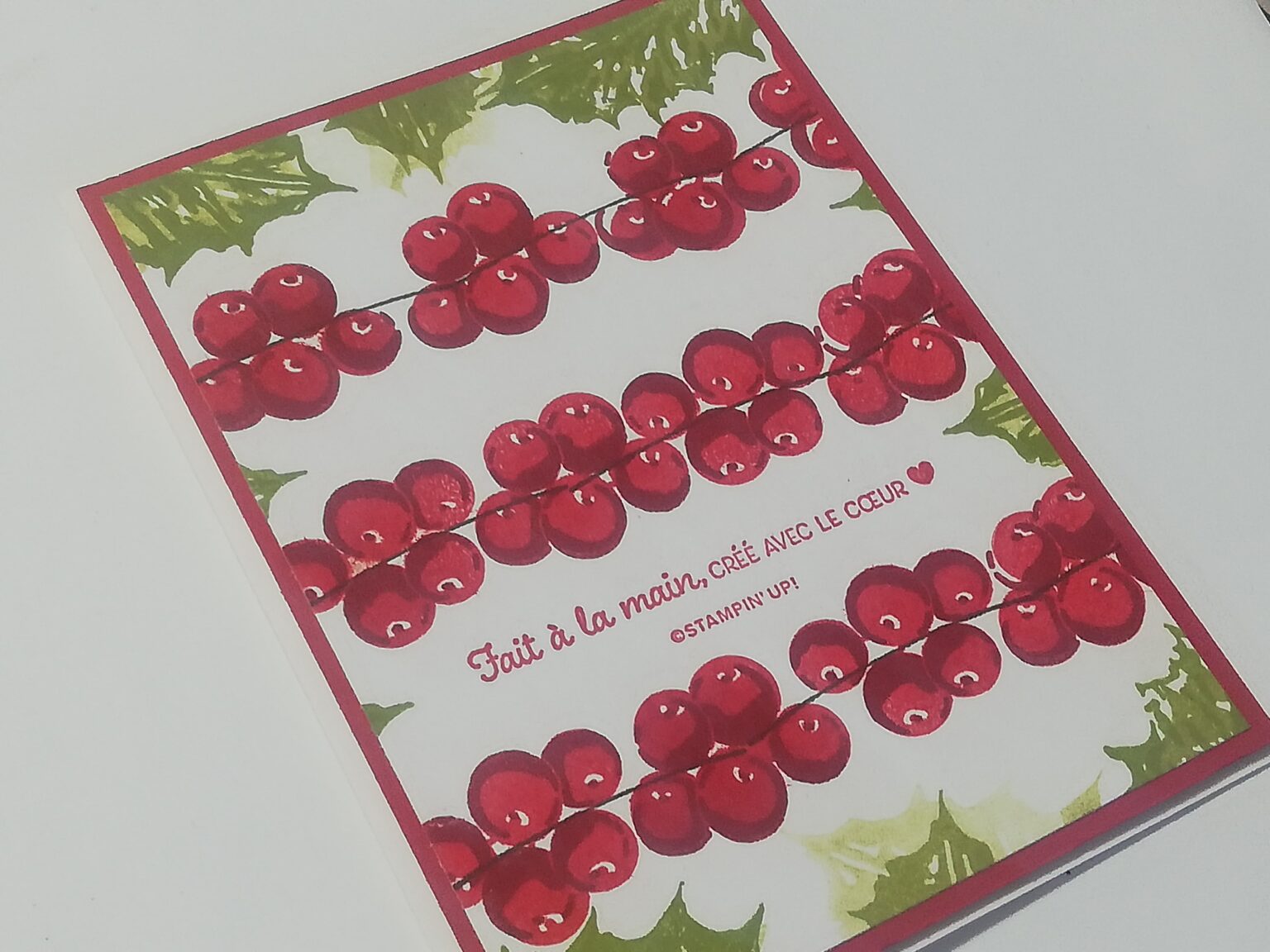 Carte Stampin'Up! Tutoriel YouTube feuilles de houx. - Désir 2 scrap